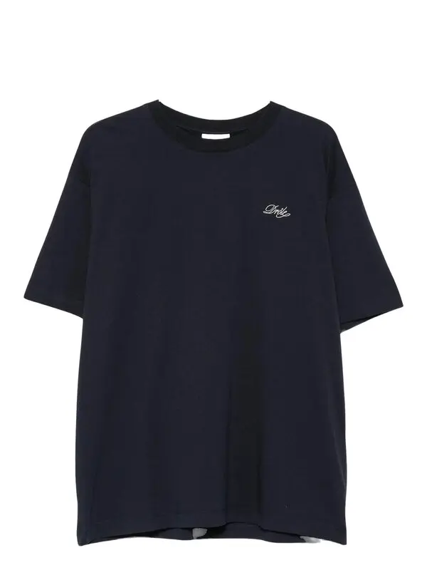 Drole De Monsieur Organic Cotton Gentleman T-shirt - Navy