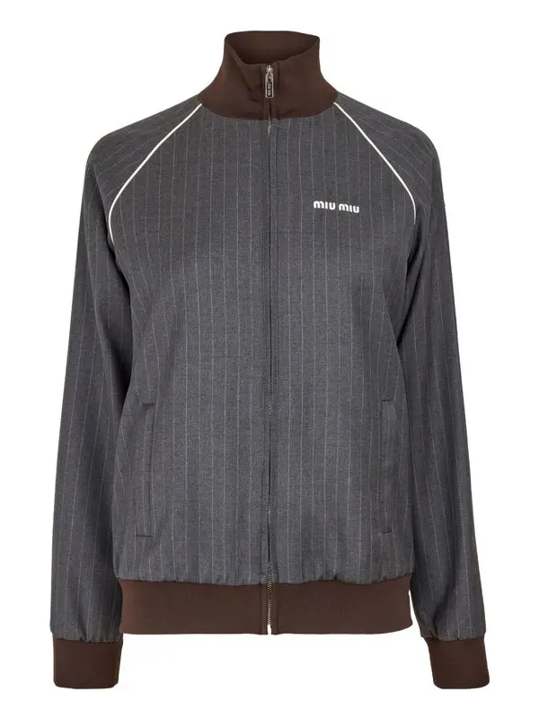 Miu Miu Zip-up Track Jacket - Black