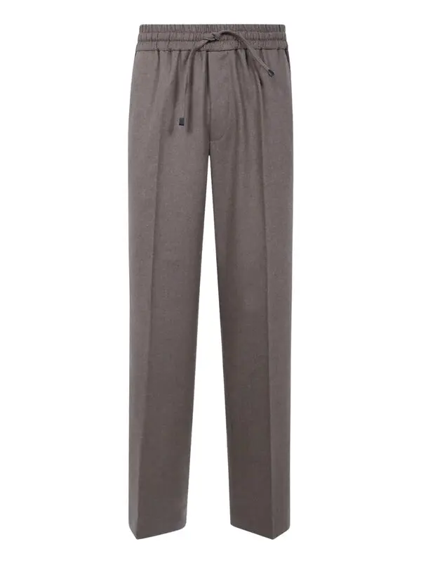 Drole De Monsieur Tailored Wool Blend Trousers - Brown