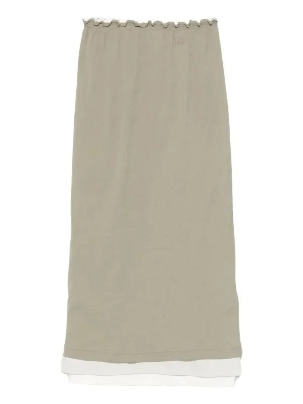 JIL SANDER Cotton Midi Skirt - Nude