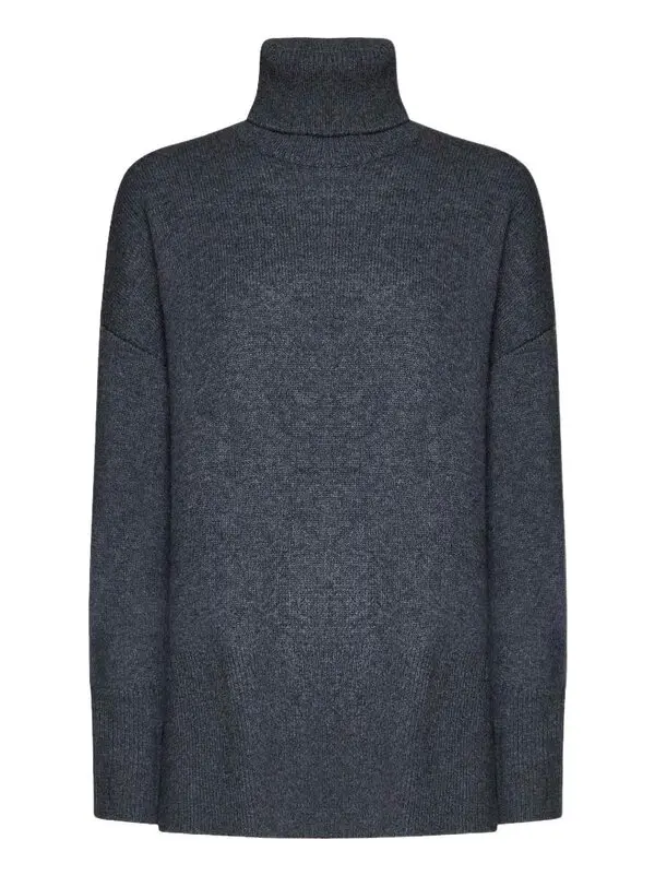 P.a.r.o.s.h Mélange-effect Roll-neck Jumper - Black