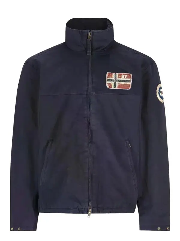 NAPAPIJRI Logo-patch High-neck Jacket - Blue