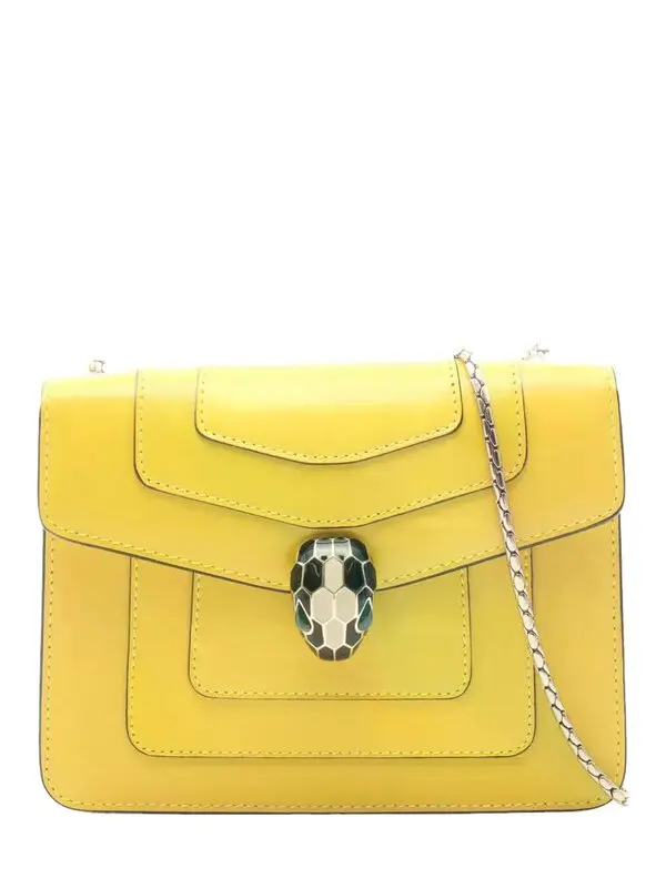 BVLGARI Serpenti Forever Leather Crossbody Bag - Yellow