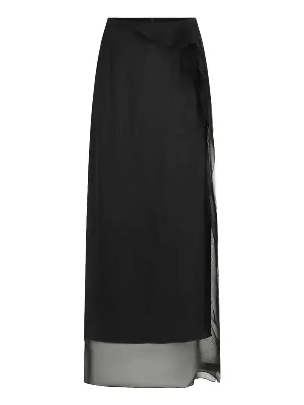 OUDE WAAG Two-piece Panelled Maxi Skirt - Black