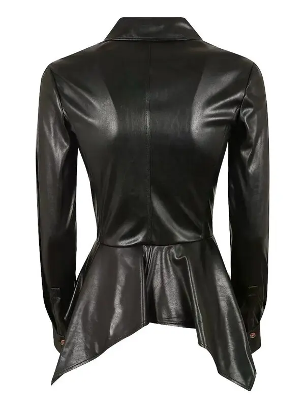 Elisabetta Franchi Peplum-hem Long-sleeve Shirt - Black