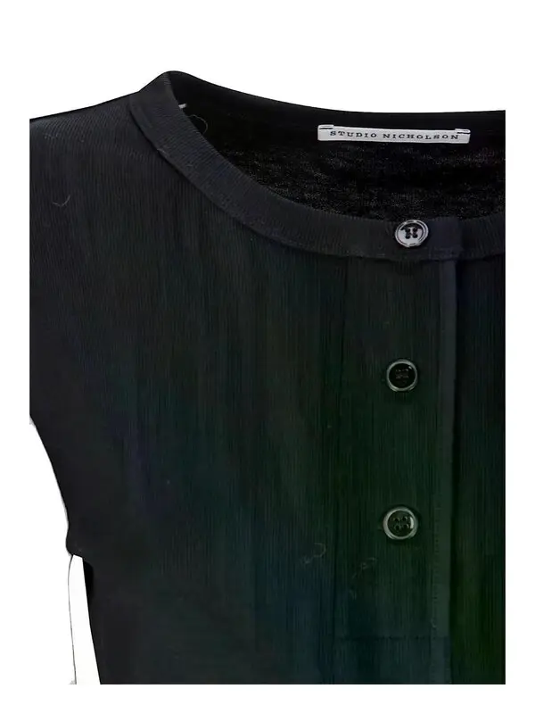 Studio Nicholson Roane Long-sleeve Henley Top - Black