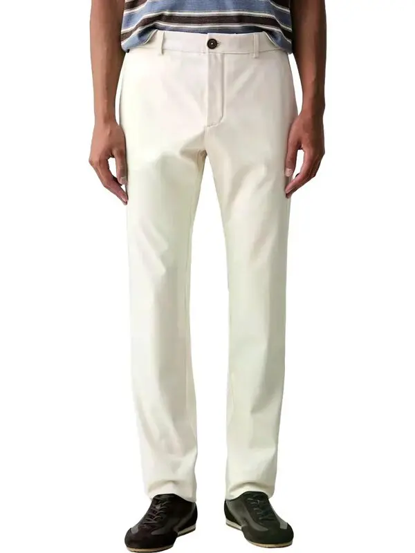 Paul & Shark Bellagio X-soft Logo-embroidered Chino Trousers - Neutrals