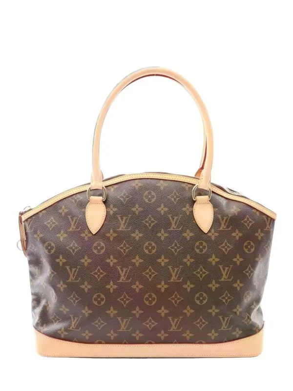 LOUIS VUITTON Monogram Lockit Tote Bag - Brown