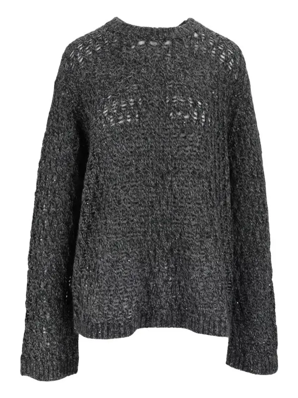 ELEH Open-knit Sweater - Grey
