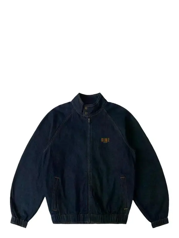 DIME Logo-embroidered Raglan-sleeve Denim Jacket - Blue