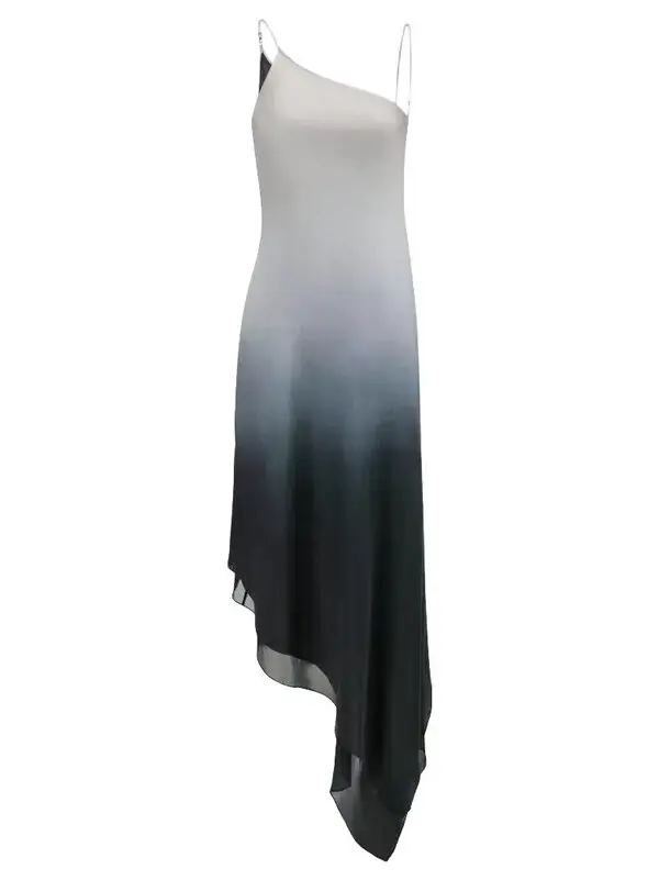 OUDE WAAG Ombré Asymmetric Slip Dress - Grey