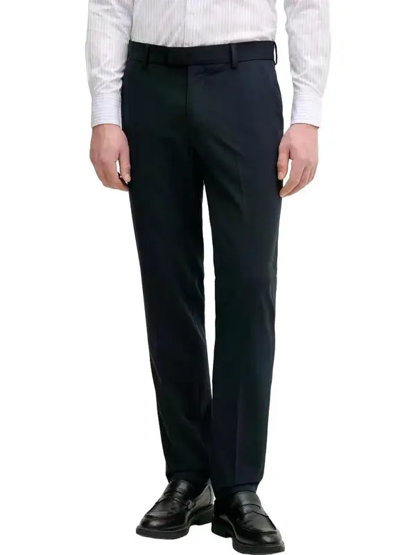 Sisley Pressed-crease Tailored Trousers - Blue