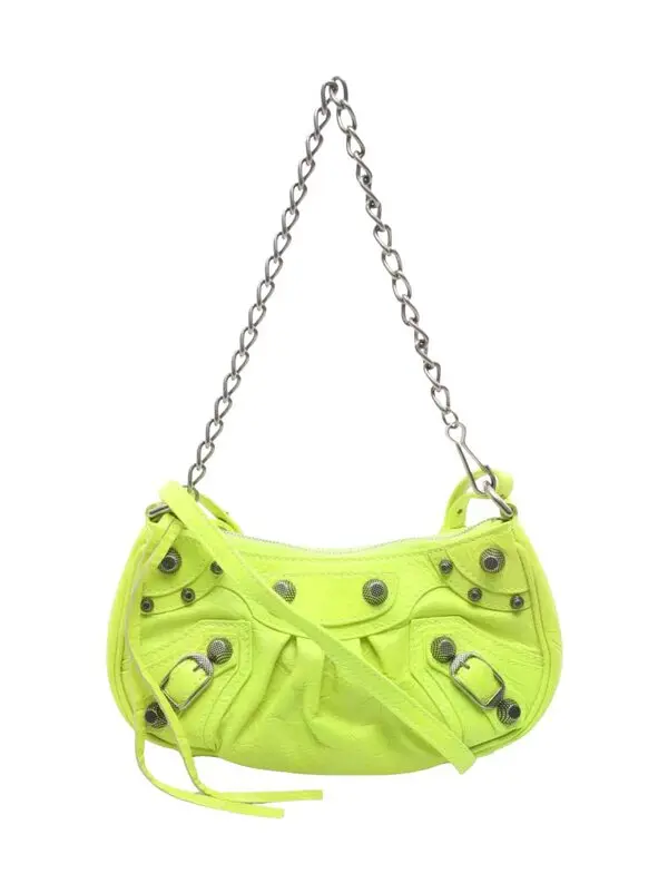 Balenciaga Lambskin Motocross Le Cagole Xs Crossbody Bag - Yellow