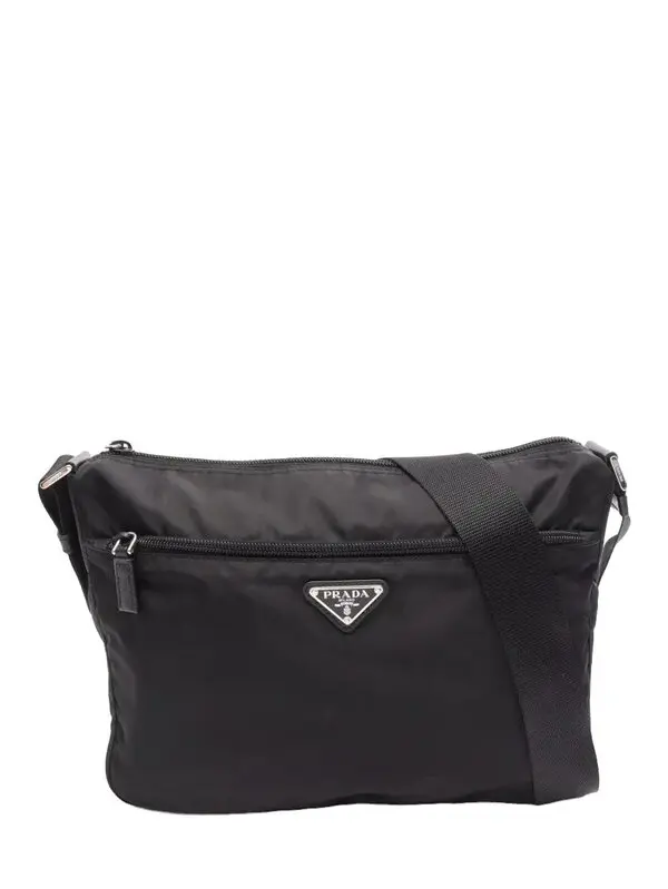 Prada 2013-2026 Tessuto Zip Top Crossbody Bag - Black