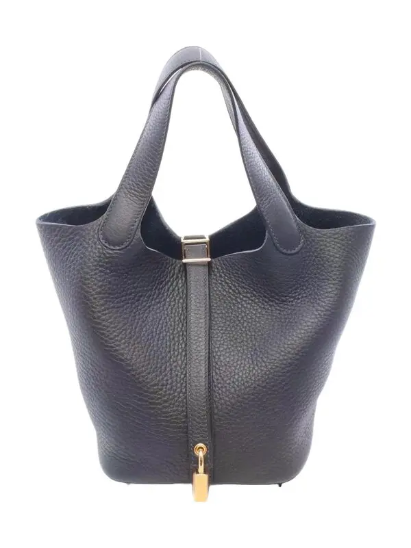 Hermès Caban Clemence Pm Picotin Lock Tote Bag - Blue