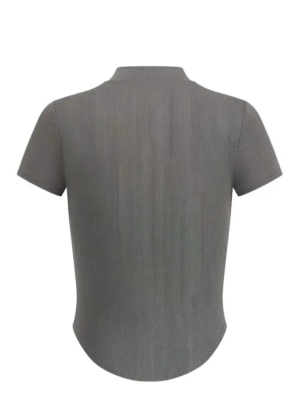 OUDE WAAG Knotted Ribbed Top - Grey