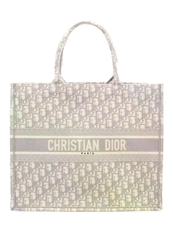 Dior Oblique Book Tote Bag - Grey