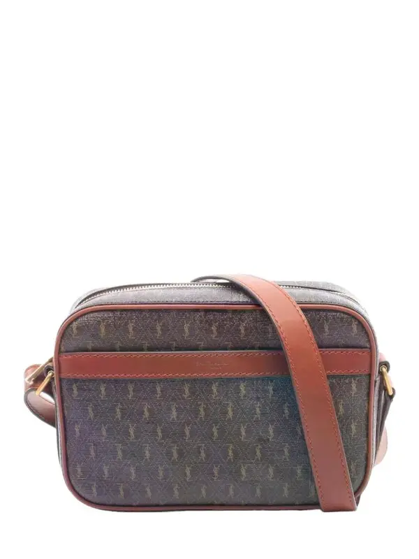 Saint Laurent Monogram Cross Body Bag - Brown