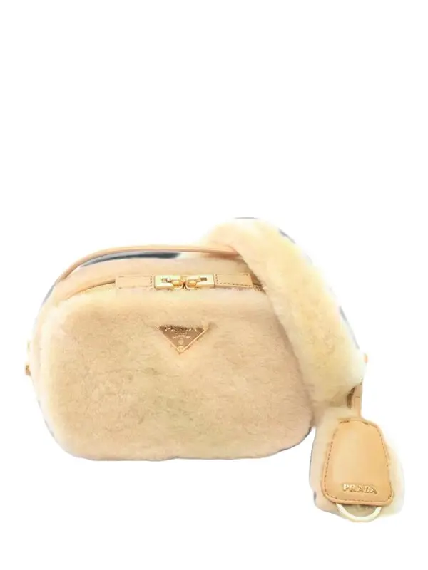 Prada Odette Faux-fur Shoulder Bag - Neutrals