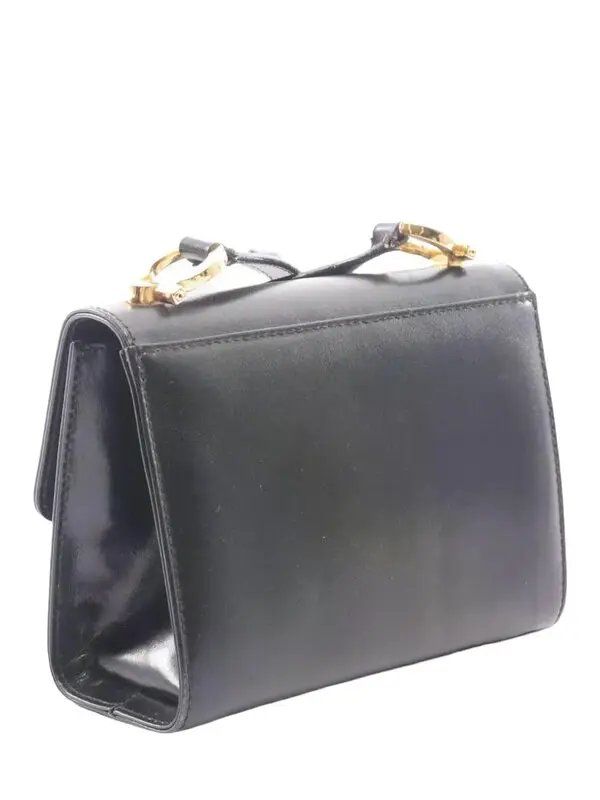 FERRAGAMO Gancini Shoulder Bag - Black