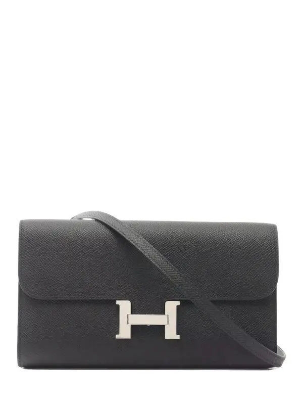 Hermès Constance Leather Shoulder Bag - Black
