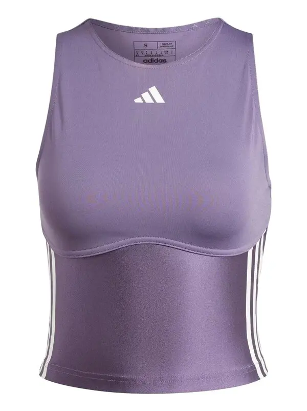 Adidas Hyperglam Shine Crop Tank Top Asia Sizing - Purple