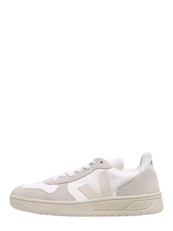 VEJA V-10 Low-top Mesh Sneakers 'white Natural - White/beige