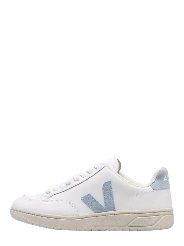 VEJA V-12 Leather Sneakers - White/blue