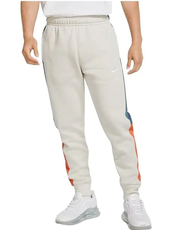 Nike Club Fleece Sweatpants 'bone White - Bone White/blue/orange
