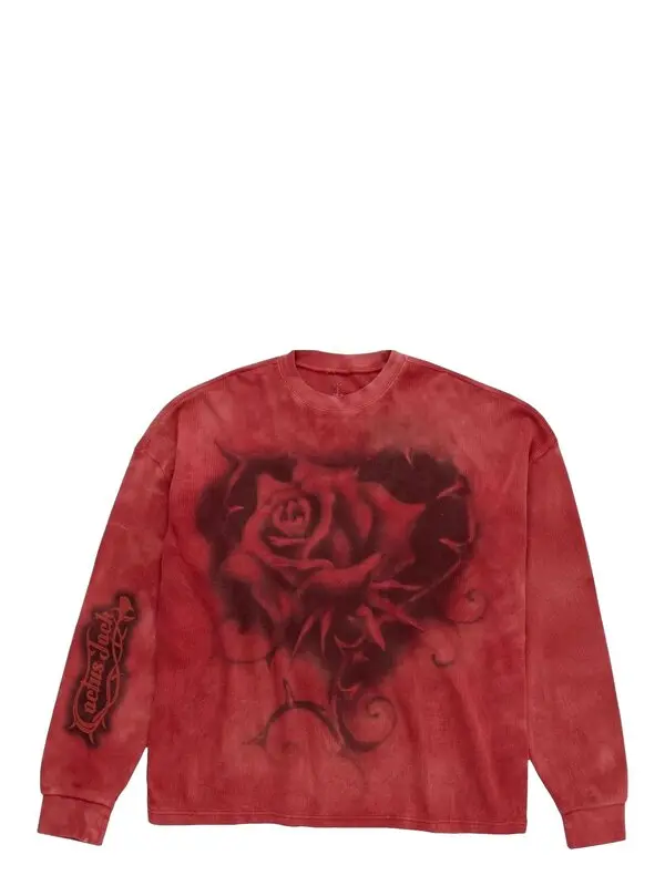 TRAVIS SCOTT X Nike Tie Dye Thermal Rhinestone Long-sleeve - Red