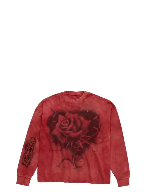 TRAVIS SCOTT X Nike Tie Dye Thermal Rhinestone Long-sleeve - Red