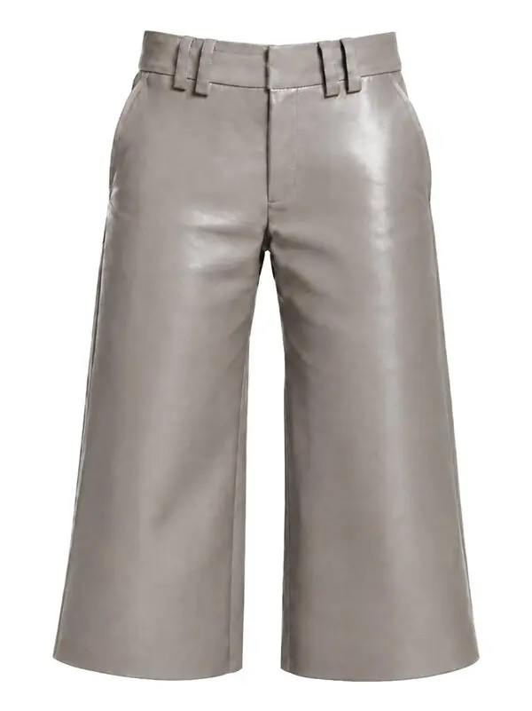 HEDARE Leather Capri Trousers - Grey