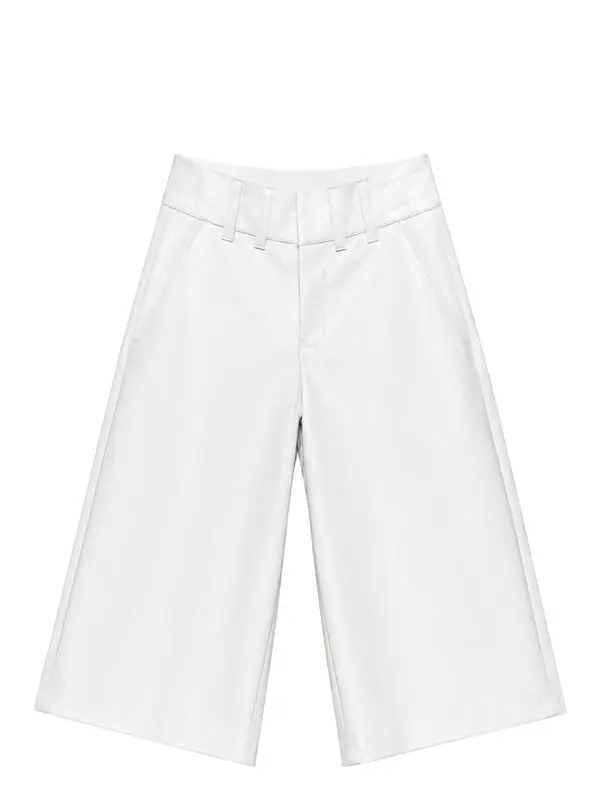 HEDARE Capri Leather Trousers - White