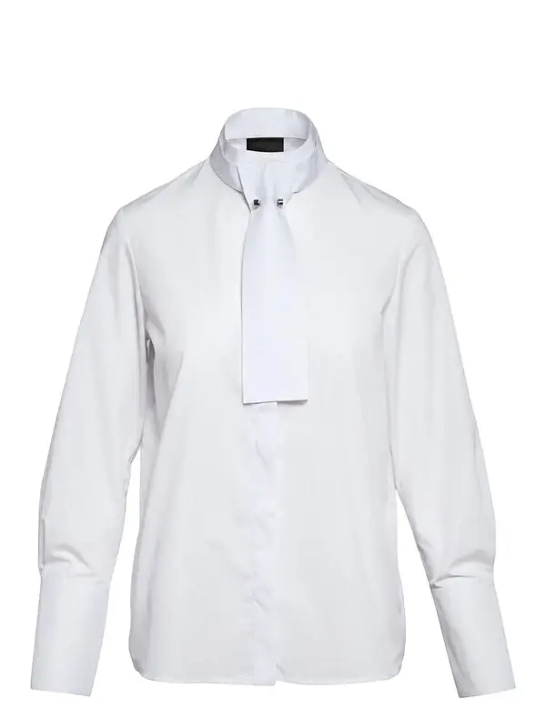 HEDARE Stylized Tie Shirt - White