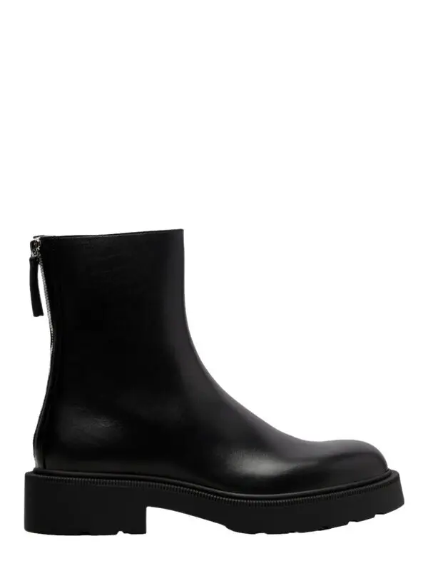 THE ROW Nobilis Fast Leather Ankle Boots - Black