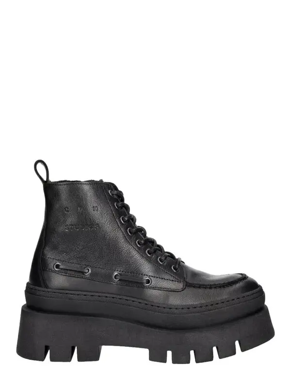 SUMMERY COPENHAGEN Cph697 Lace-up Platform Boots - Black