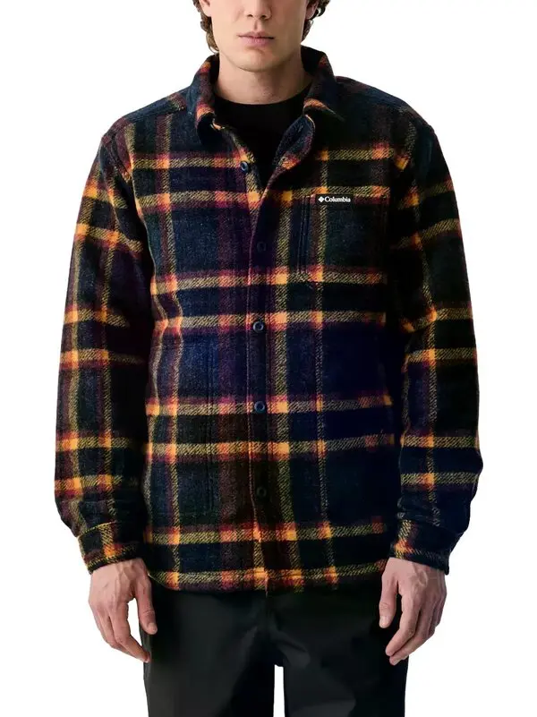 Columbia Hunter Arch Check-pattern Fleece-lined Jacket - Blue