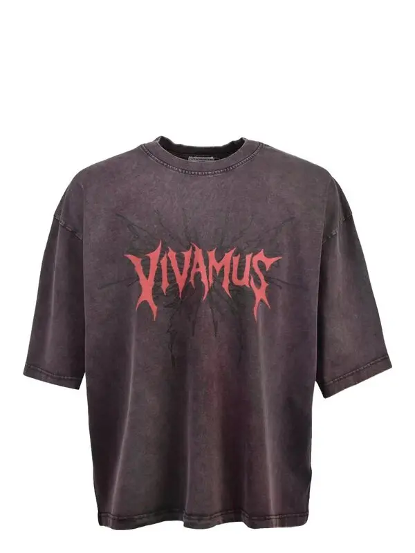 VIVAMUS Butterfly Graphic Print T-shirt - Grey
