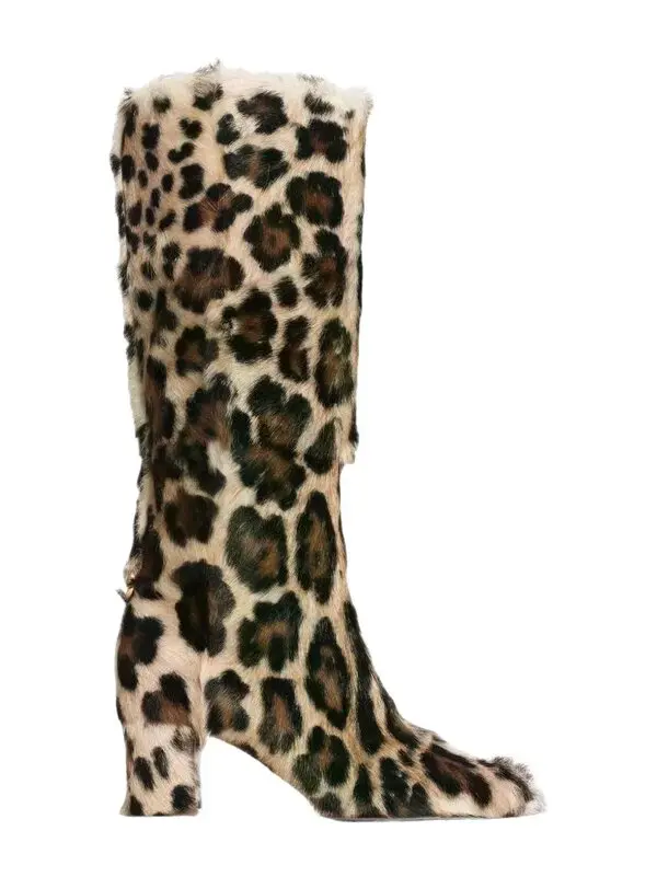 Dolce & Gabbana Leopard-print Boots - Brown