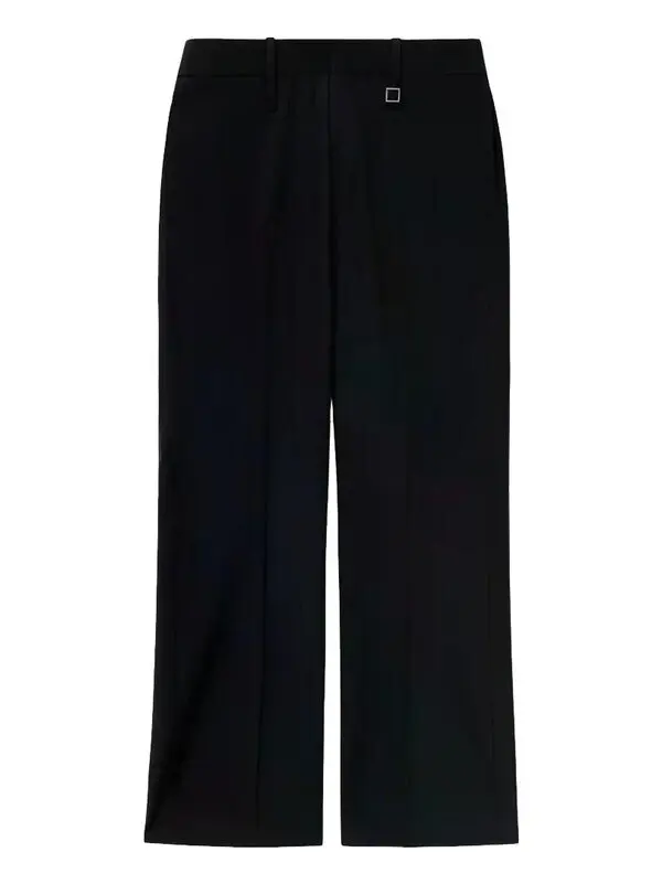 WOOYOUNGMI Logo-detail Belt-loop Trousers - Black