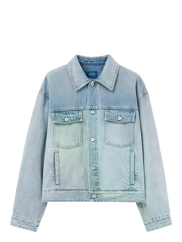 WOOYOUNGMI Logo-patch Buttoned Jacket - Blue