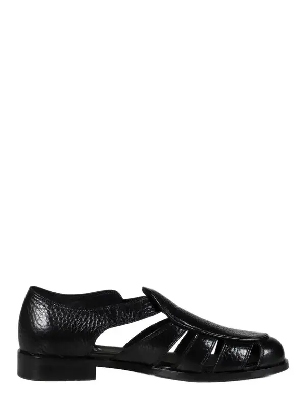 JACQUES SOLOVIÈRE PARIS Franck Leather Sandals - Black