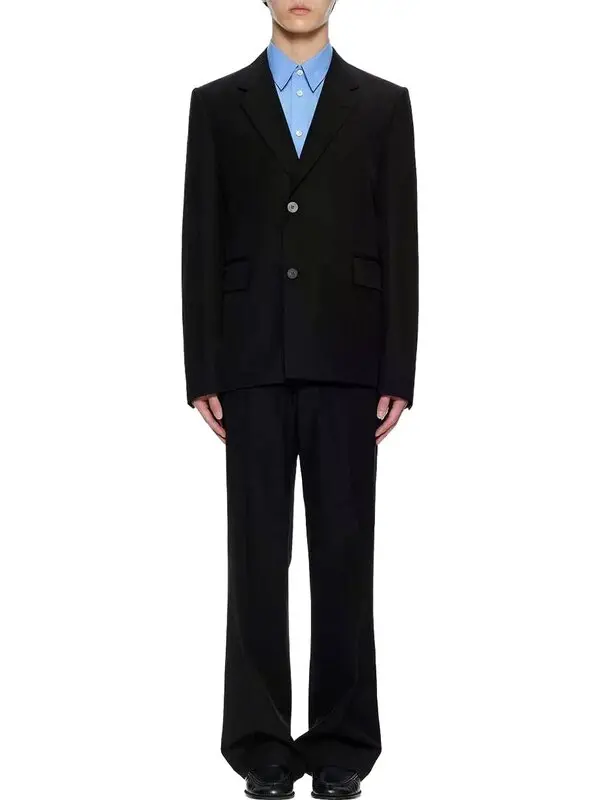 WOOYOUNGMI Single-breasted Long-sleeve Blazer - Black