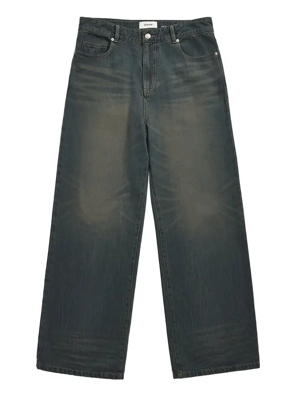 SYSTEM Wide-leg Denim Trousers - Blue