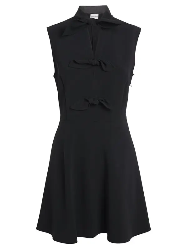 Claudie Pierlot Tie-front Mini Skater Dress - Black
