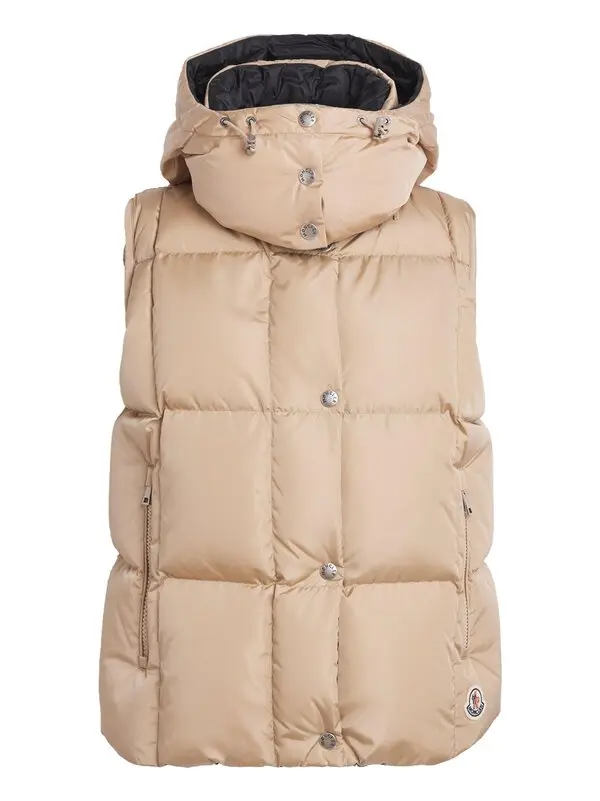 Moncler Down Quilted Macareux Gilet - Beige