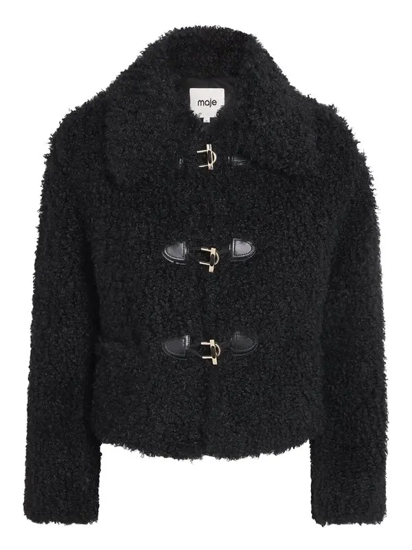 Maje Faux Fur Jacket - Black