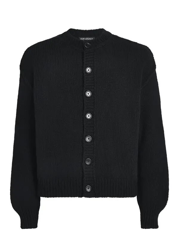 Our Legacy Wool Pitch Cardigan - Black