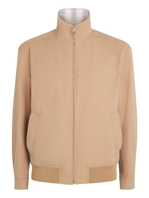 BOSS Check-lined Water-repellent Jacket - Beige
