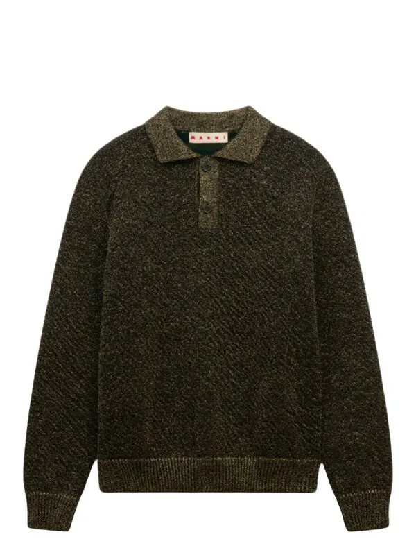 Marni 100% Virgin Wool Knit T-shirt - Black